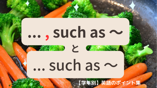such as ～ / コンマの有無による違いは？ ｜【学年別】英語のポイント集